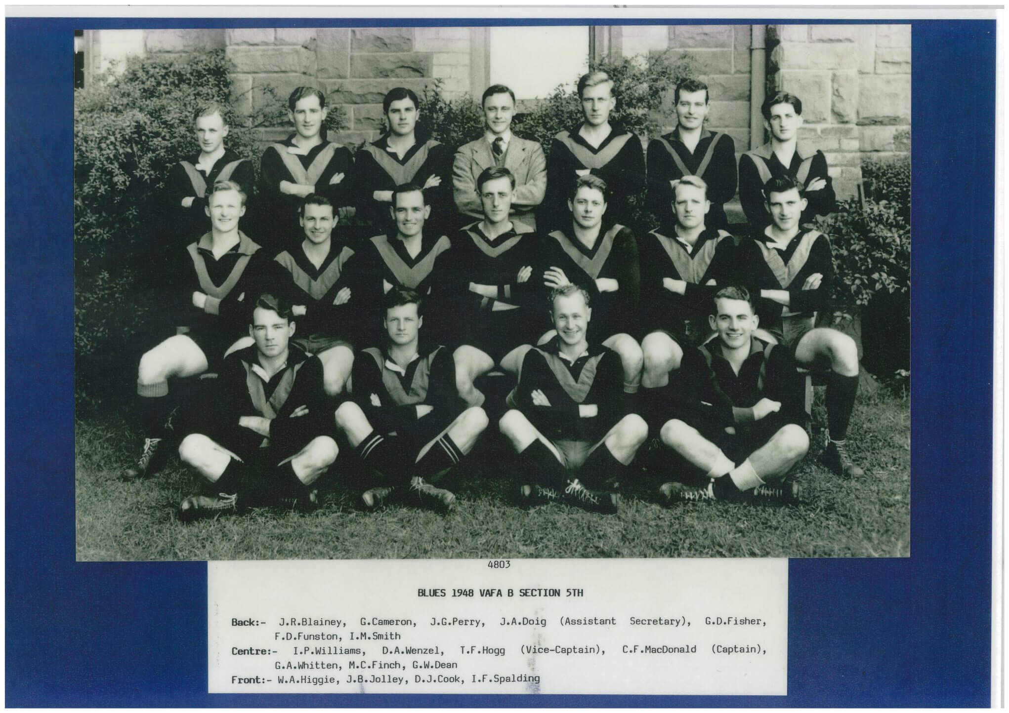 Team Photos – pre 1970 – University Blues Football Club