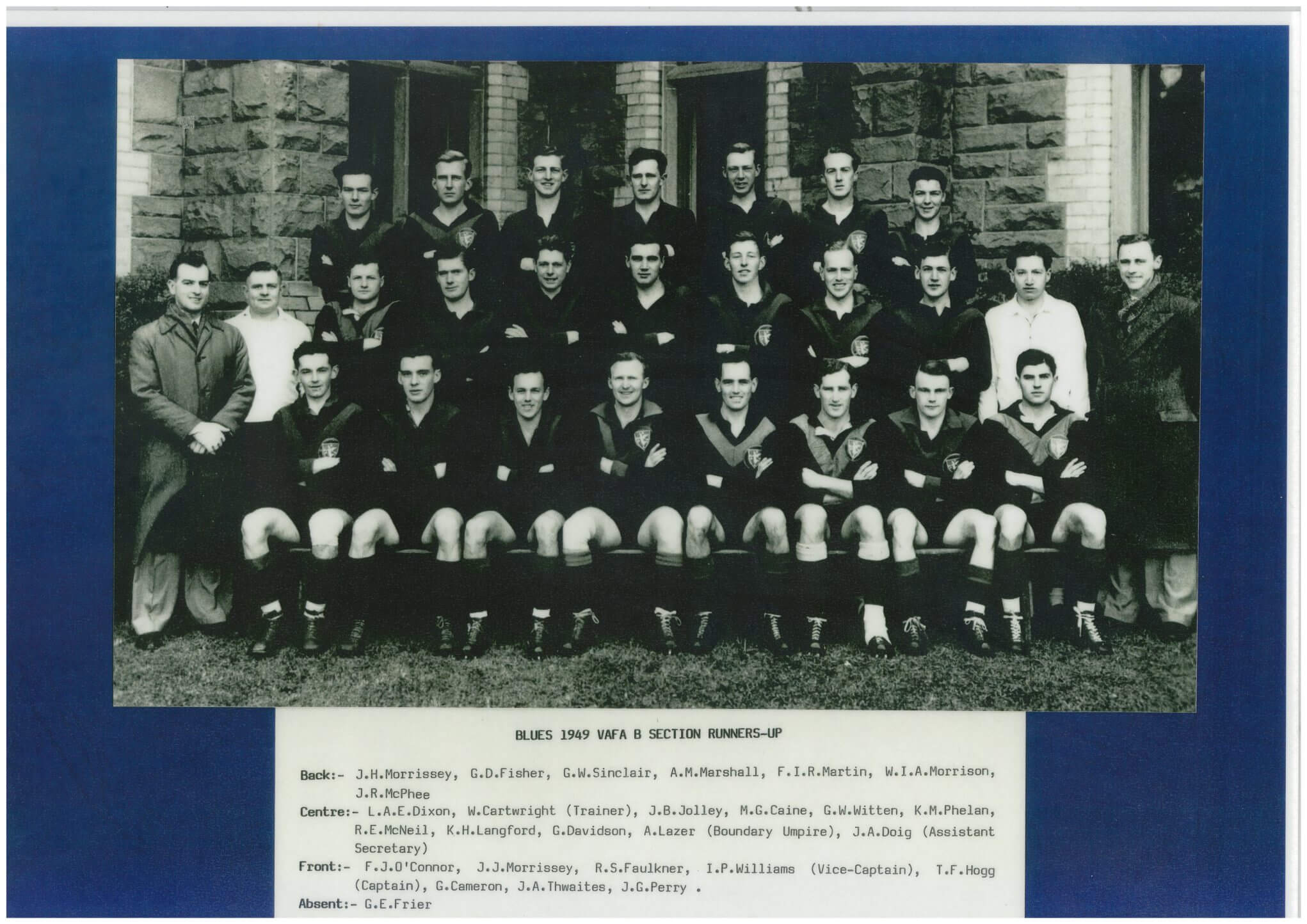 Team Photos – pre 1970 – University Blues Football Club