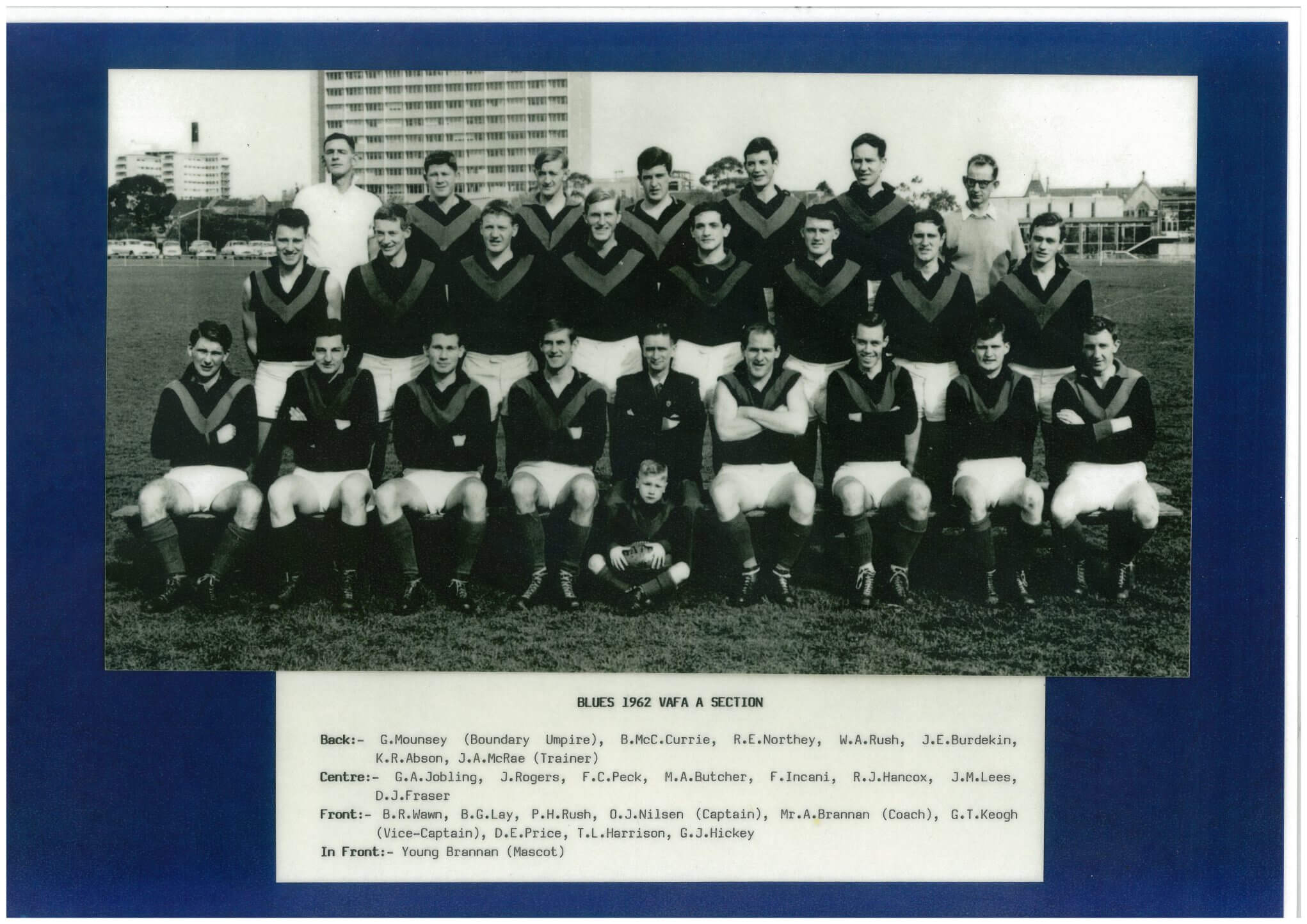 Team Photos – pre 1970 – University Blues Football Club