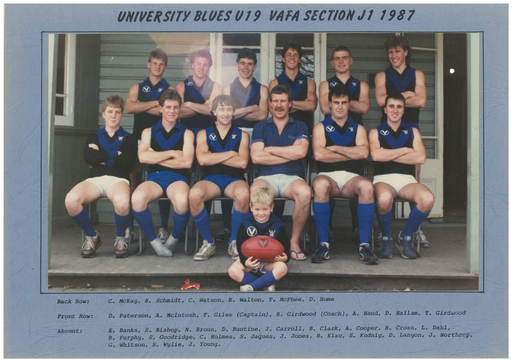 Team Photos – 1971 to 1990 – University Blues Football Club