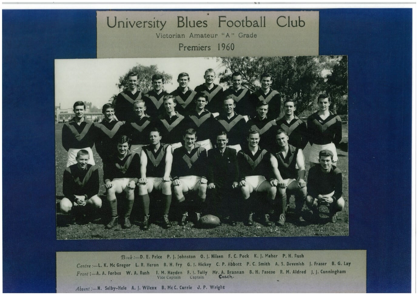Vale : Charlie Abbott – University Blues Football Club